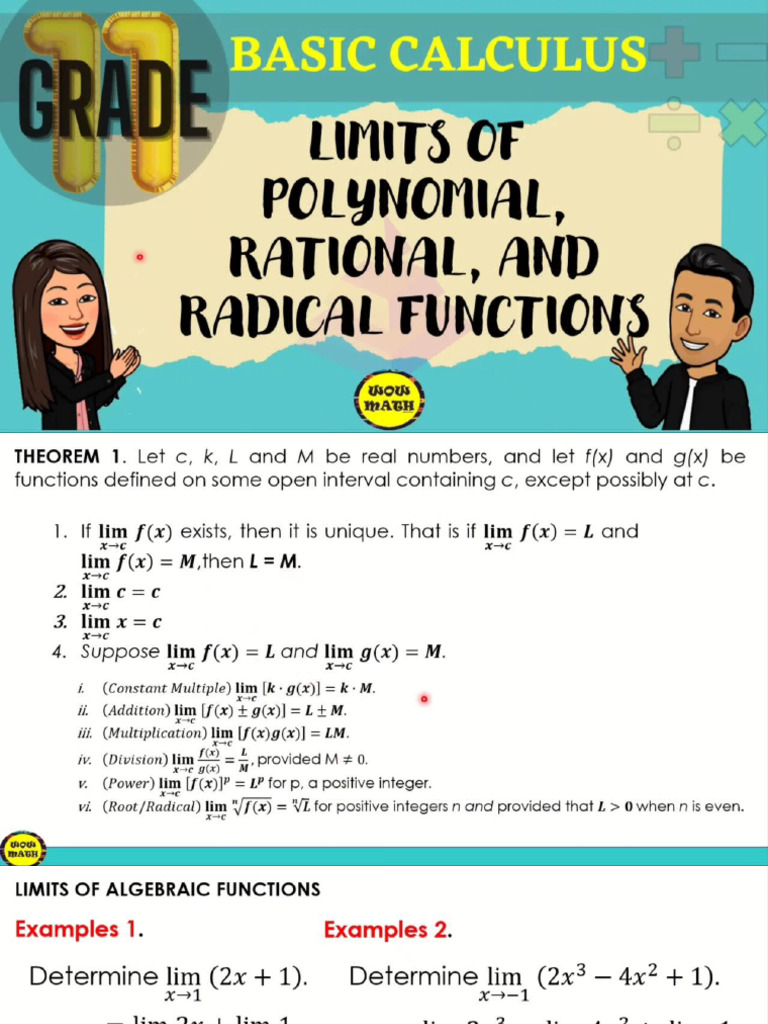 Limits of Polynomial and Radical Functions | PDF