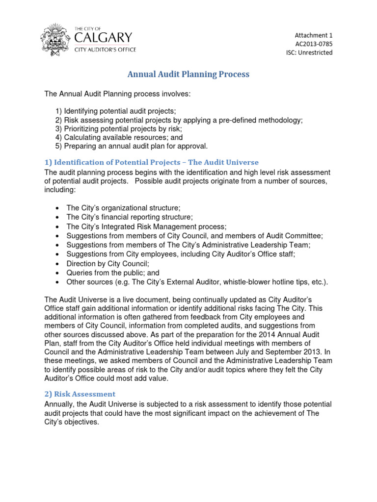 2014_Annual_Audit_Plan_AC20130785__Attach_1 | PDF | Audit | Audit Committee