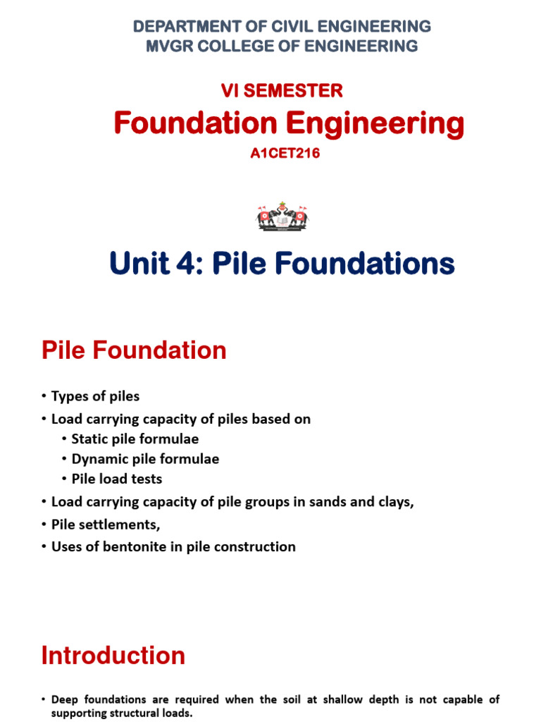 Pile foundations | PDF | Deep Foundation | Civil Engineering
