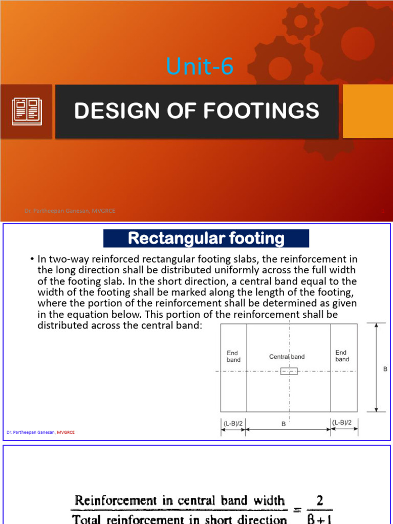 Design of Uniform-Sloped Square Footing and Rectangular Footing | PDF ...