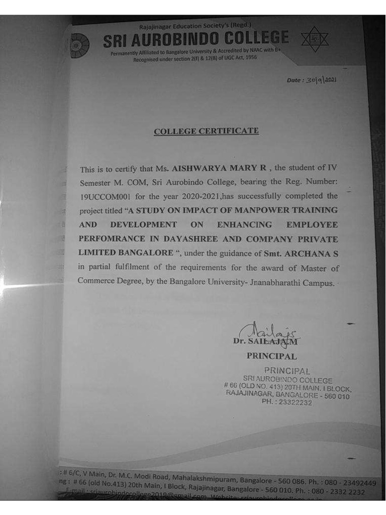 Mcom Project Compressed | Download Free PDF | Master Of Business Administration | Career And ...