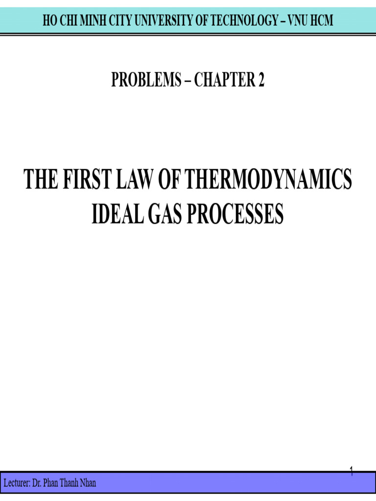 Problems Chapter 2 Processes Of Ideal Gas Pdf