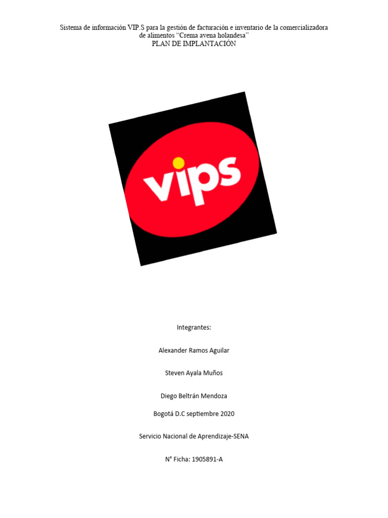 Plan Vips | PDF | Mi sql | Lenguaje de modelado unificado