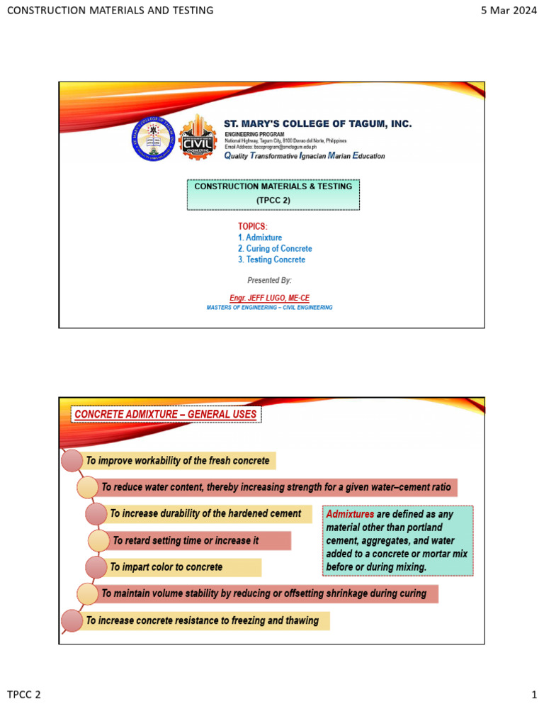Concrete Lecture 02 1 Pdf Concrete Strength Of Materials