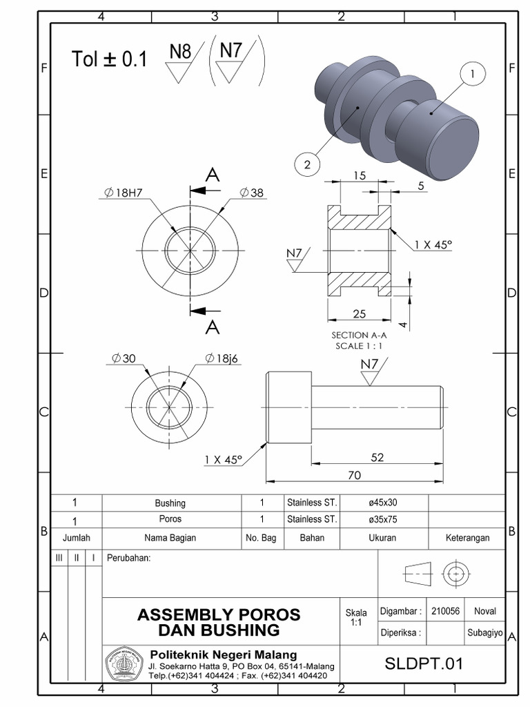 Assembly Poros Dan Bushing | PDF