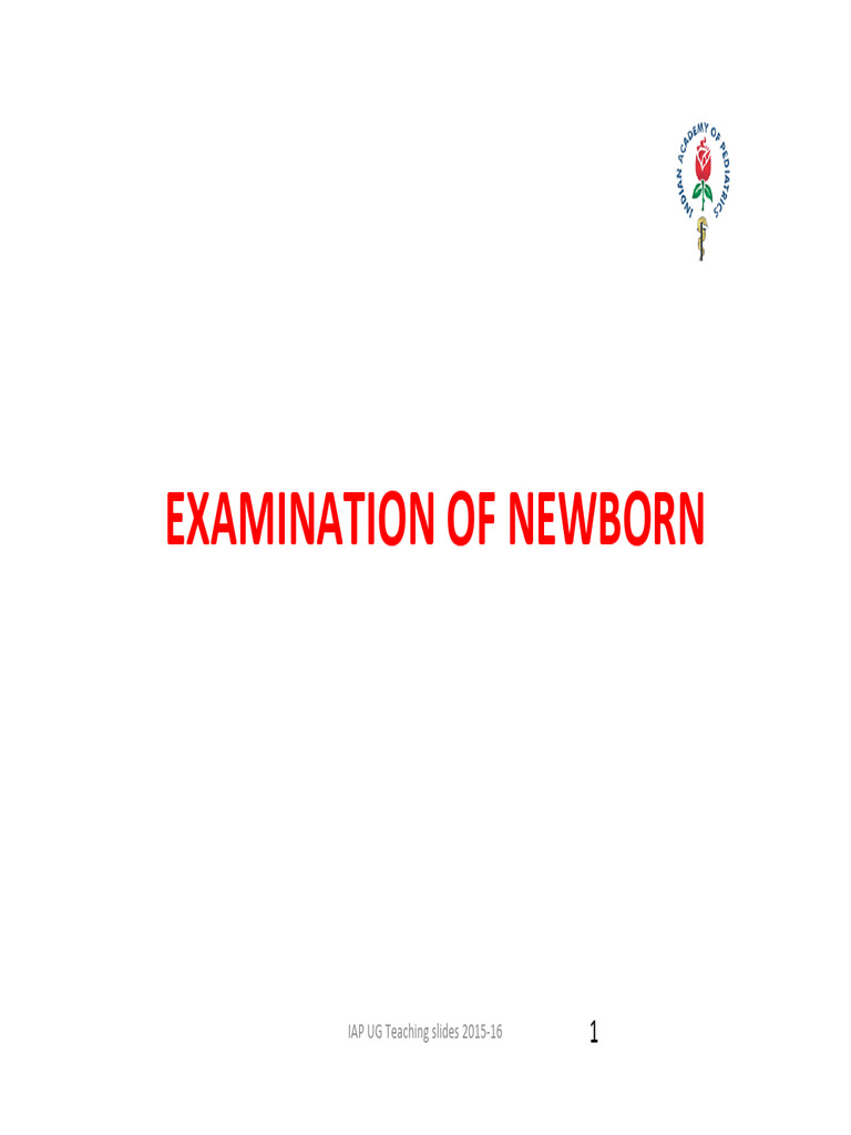 Neonatal Examination | PDF
