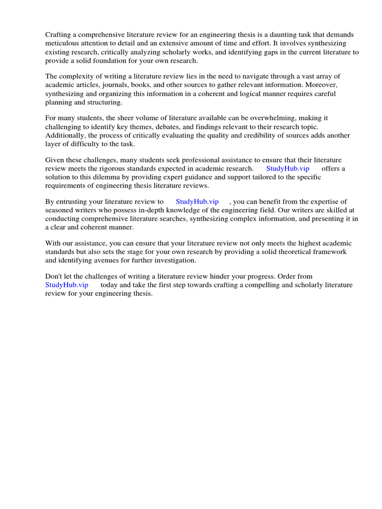 Engineering Thesis Literature Review Example | PDF | Thesis ...