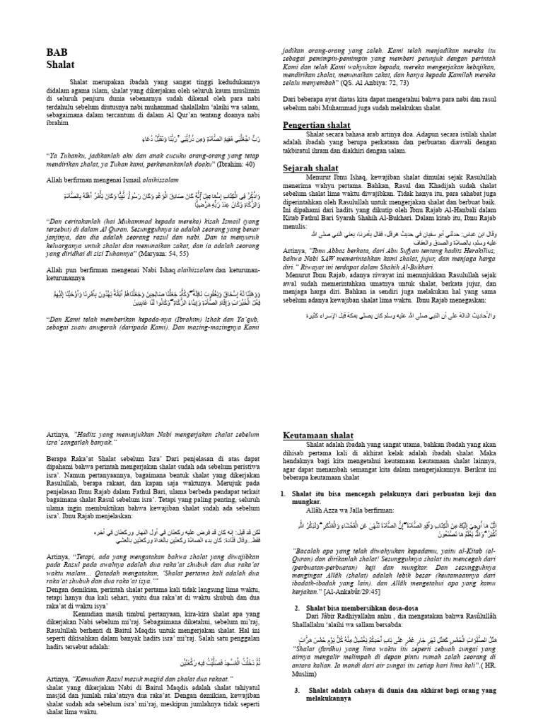 Modul Bab Sholat | PDF