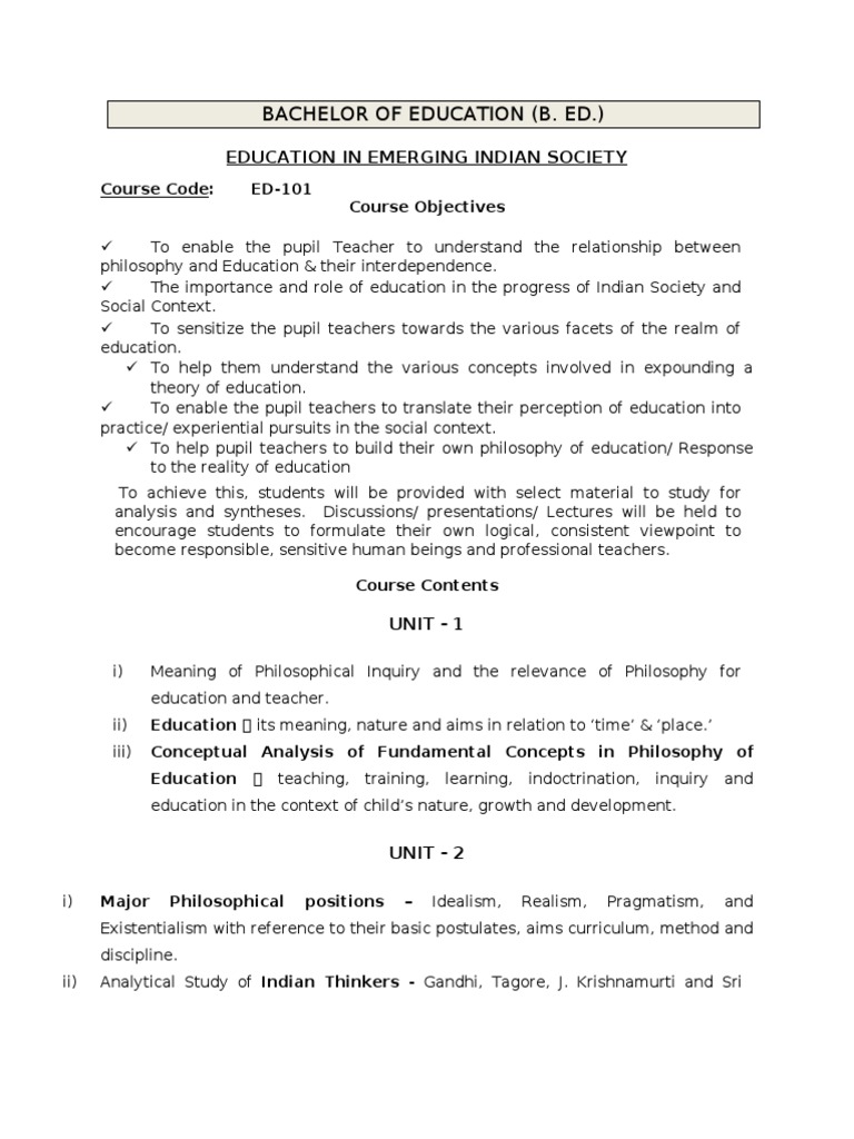 Ed 101 | PDF | Philosophy Of Education | Inquiry