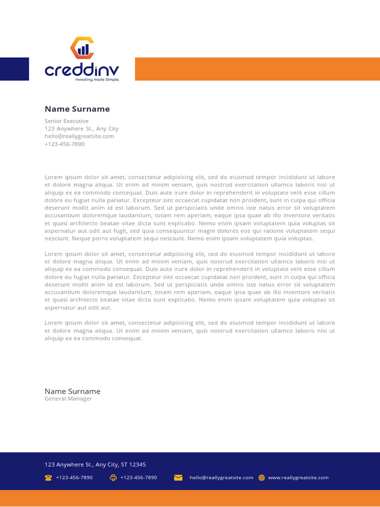Minimalist Company Letterhead | PDF