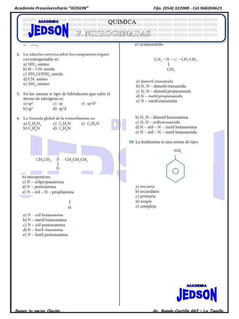 Funciones Nitrogenadas Pdf 