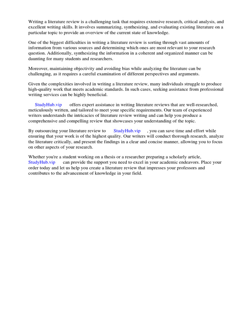 How To Write A Literature Review Massey University | PDF | Literature ...