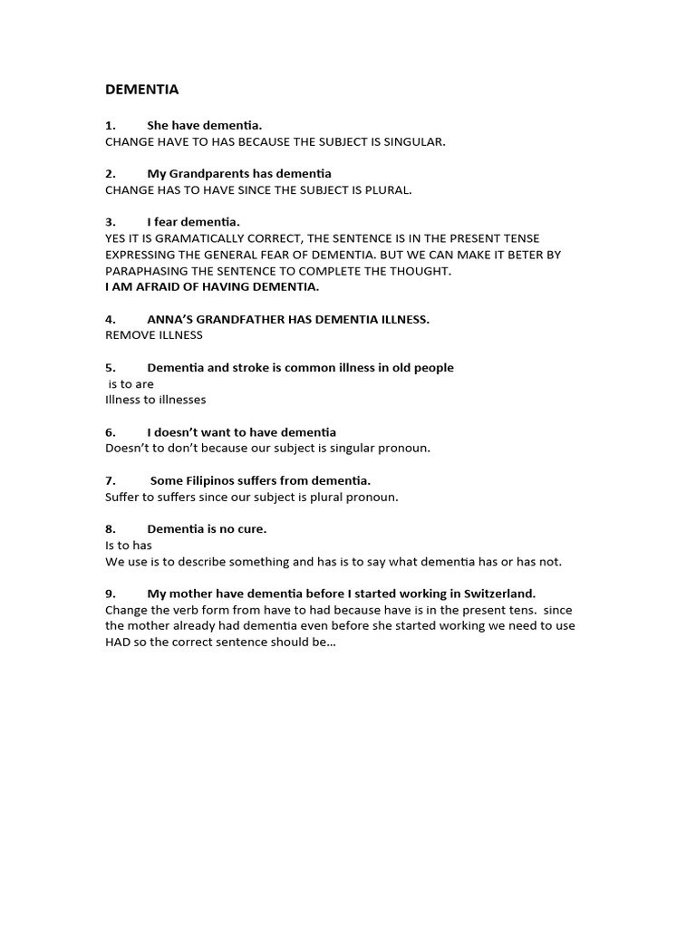 DEMENTIA | PDF
