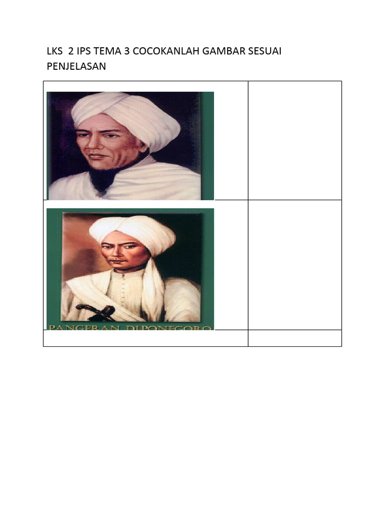 LKS 2 Ips Tema 3 Cocokanlah Gambar Sesuai Penjelasan | PDF
