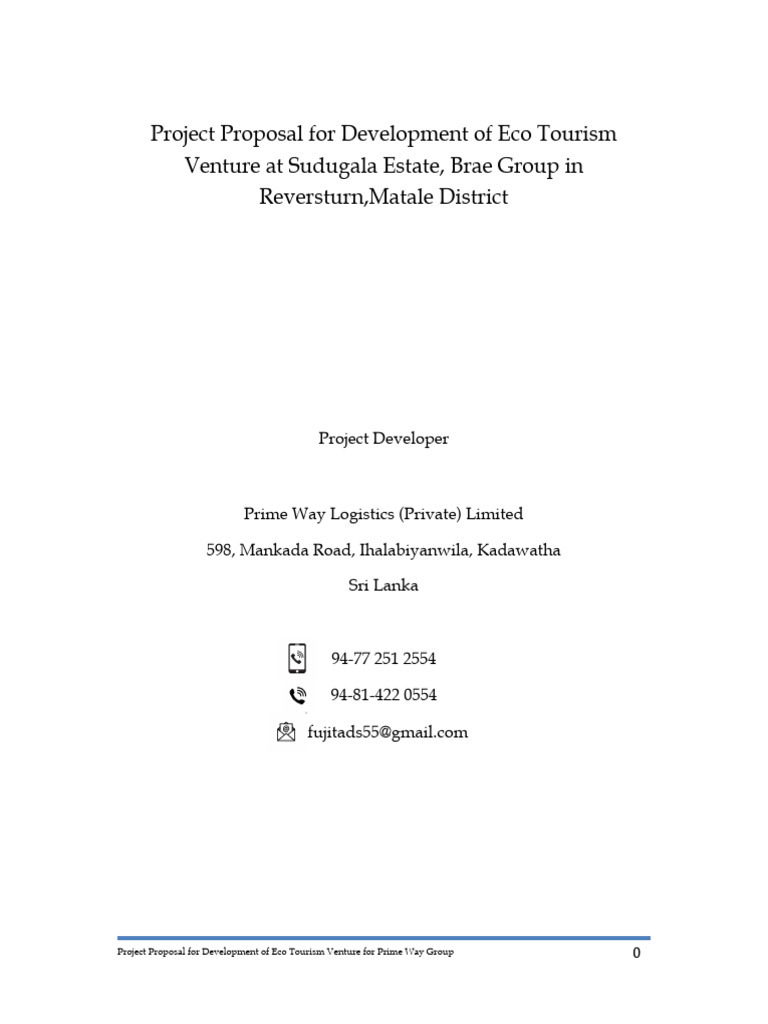 Eco Tourism Project For RPrime Way | PDF | Tourism | Sustainability