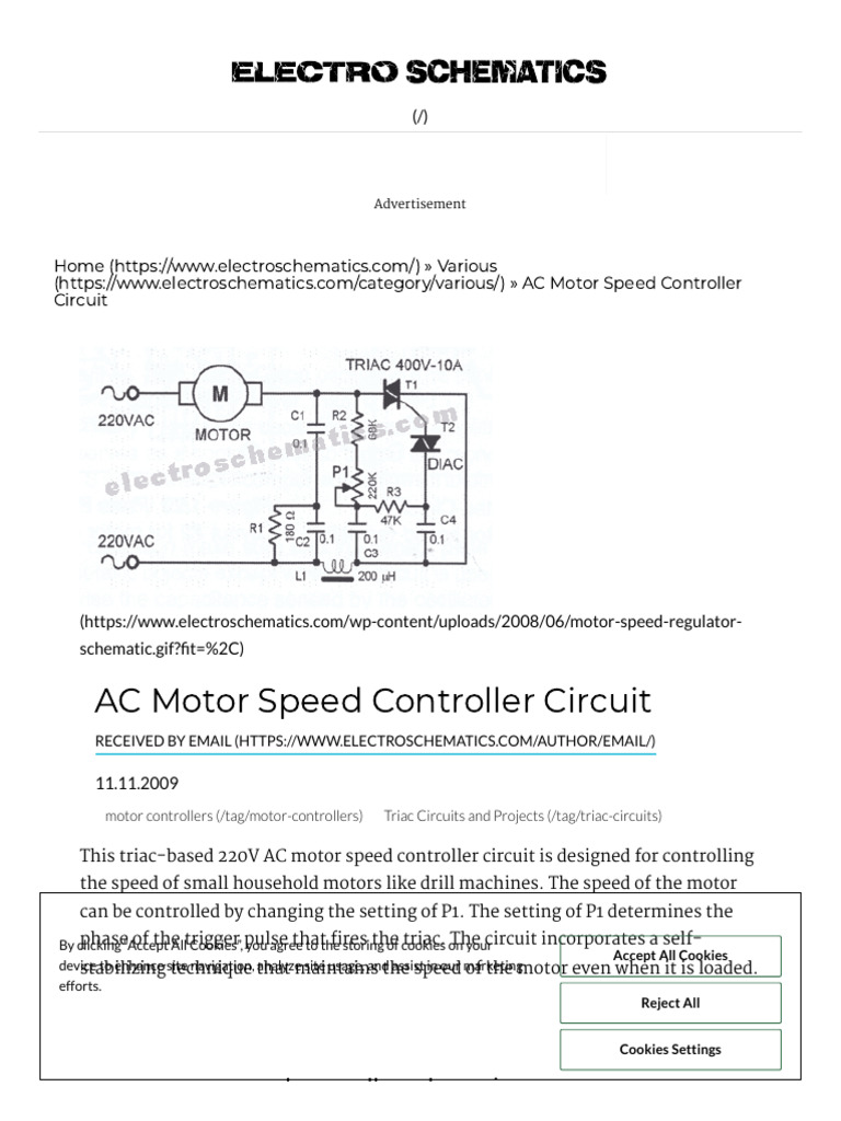 Triac-Based AC Motor Speed Controller | PDF | Electrical Network | Http ...