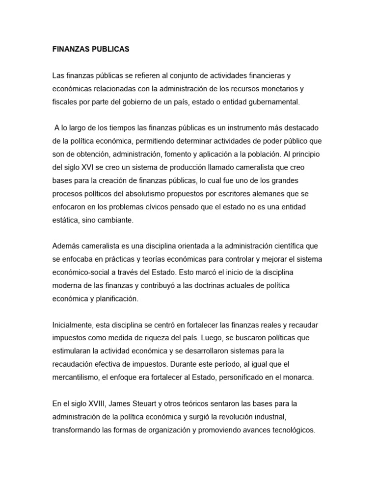 Finanzas Publicas | PDF