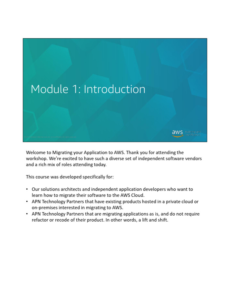 Migrating Your Application - Participant Guide | PDF | Cloud Computing ... Migrating Your Application - Participant Guide | PDF | Cloud Computing ...
