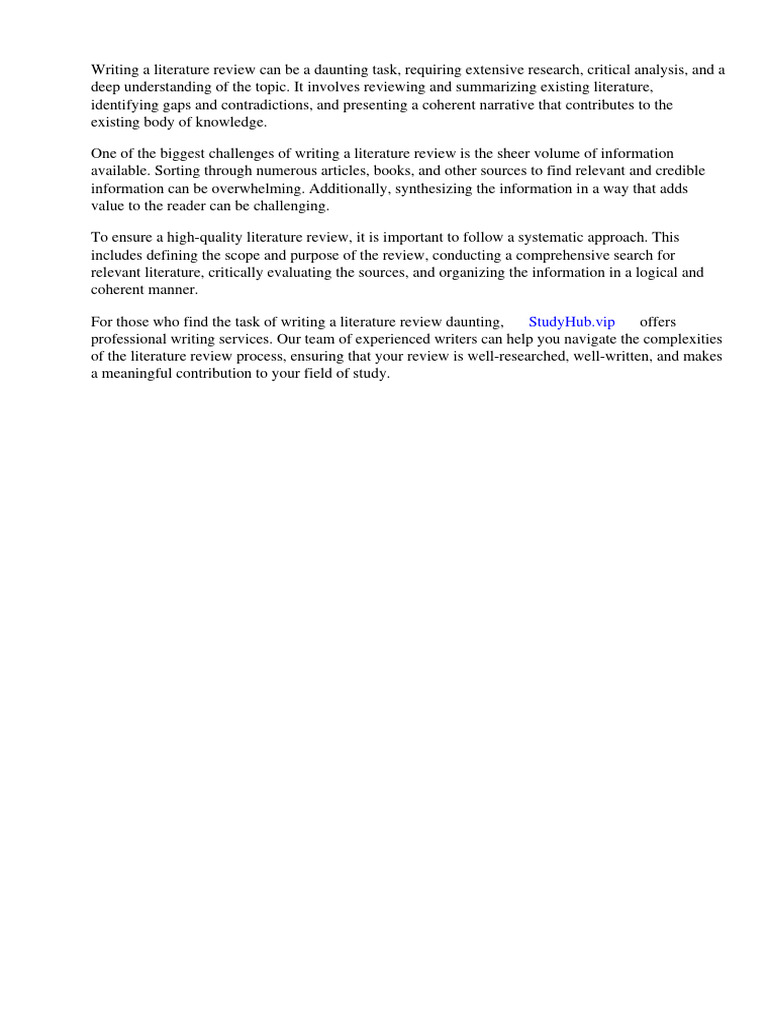 Literature Review Short Story | PDF