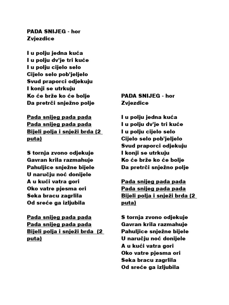 Pada Snijeg | PDF