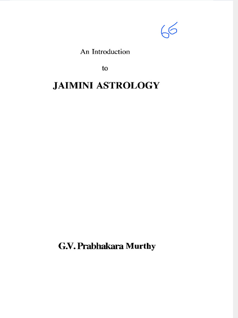 Introduction To Jaimini Astrology ByPrabhakara Murthy Good | PDF | Planets In Astrology ...