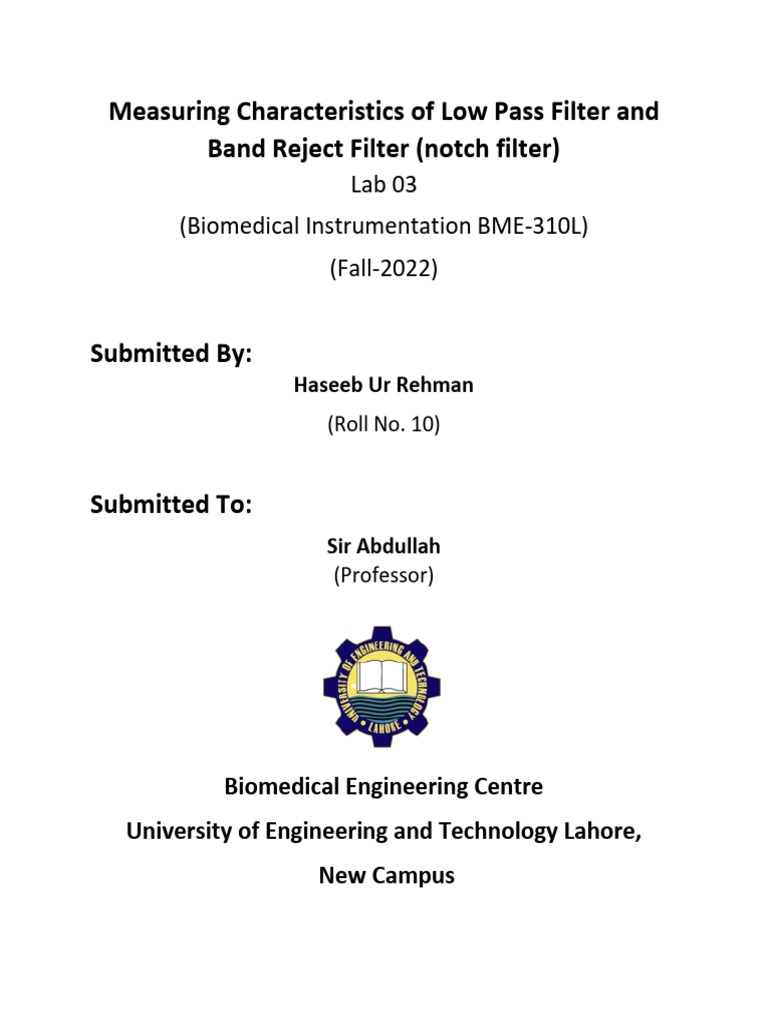 Bioinstrumentation Lab 3 | PDF | Electrocardiography | Heart
