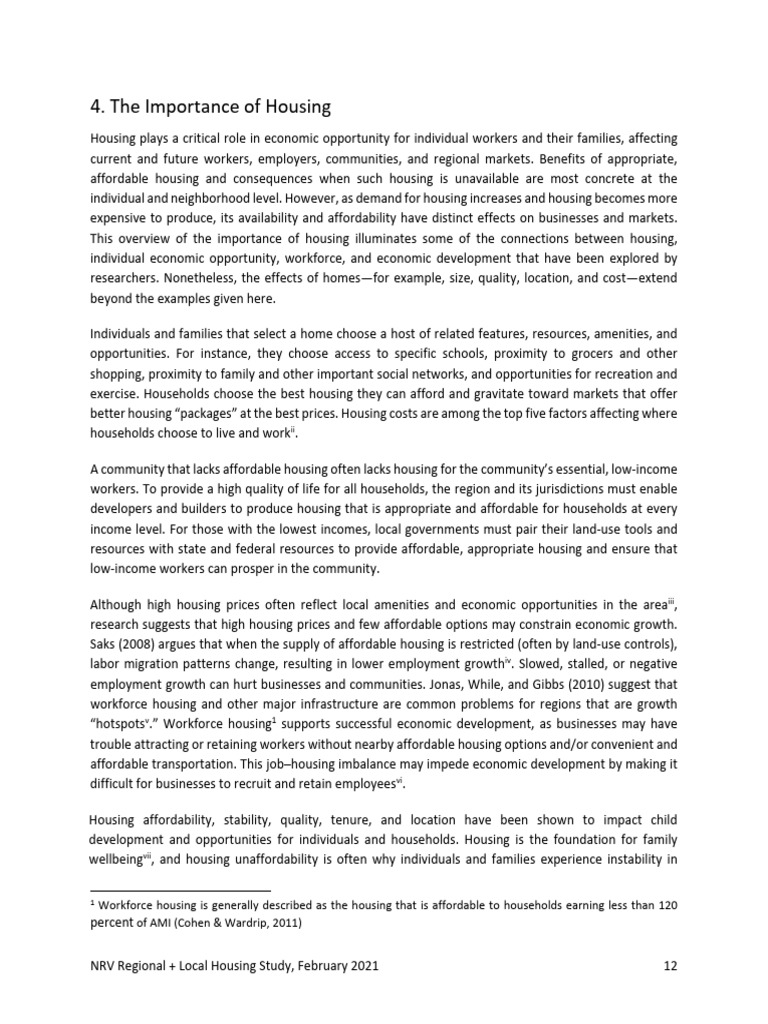 Importance-of-Housing | PDF | Affordable Housing | Economic Growth