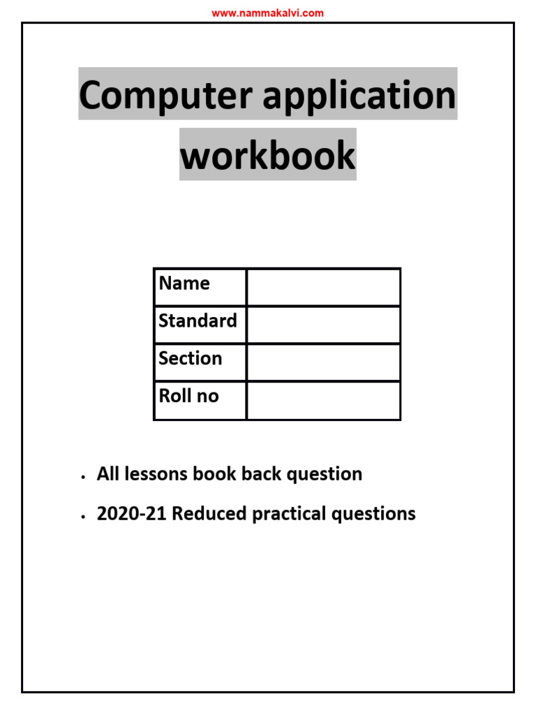 Namma-Kalvi-11th-Computer-Applications-Question-Bank-EM-220499 (1) | PDF | Operating System ...
