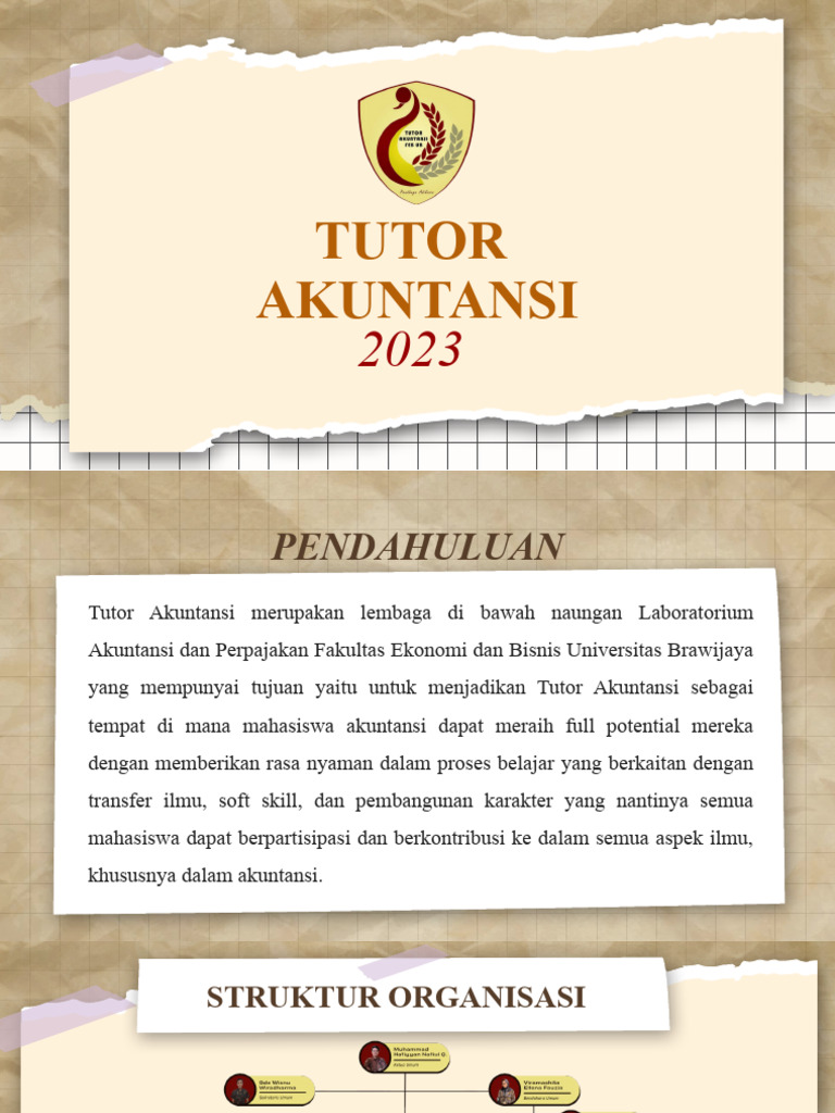 Struktur dan Program Tutor Akuntansi UB | PDF | Pengelolaan Keuangan & Uang