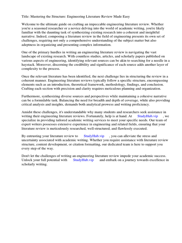 Engineering Literature Review Structure | PDF | Mathematical ... Engineering Literature Review Structure | PDF | Mathematical ...