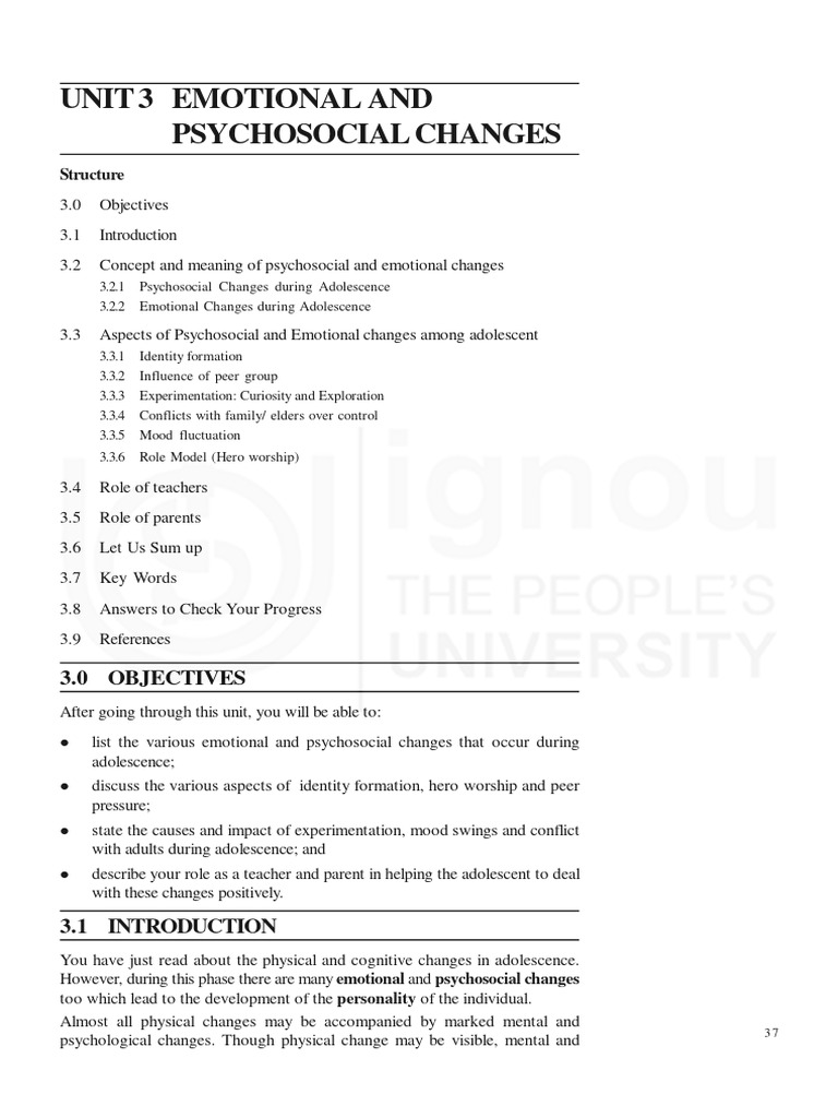 Unit 3 | PDF | Adolescence | Identity (Social Science)