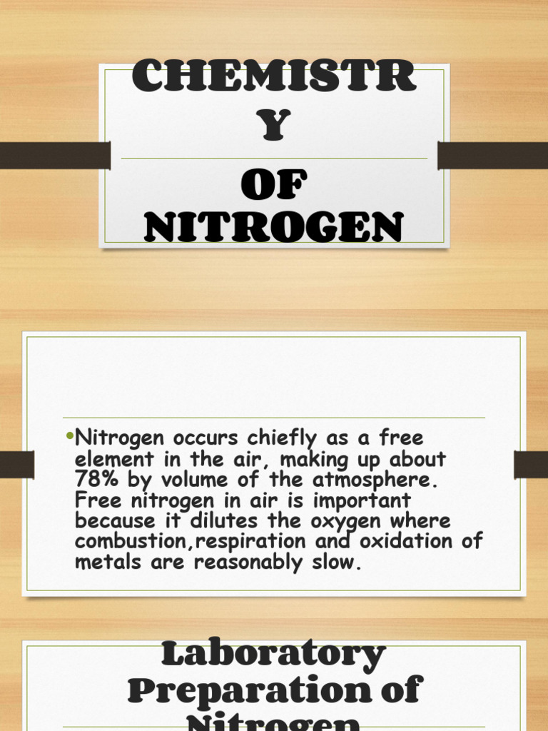 Lesson Note on Nitrogen | PDF | Nitrogen | Nitric Acid