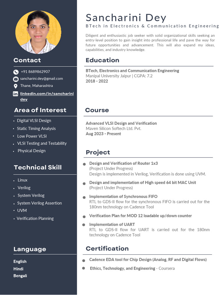 Sancharini Dey Resume | PDF