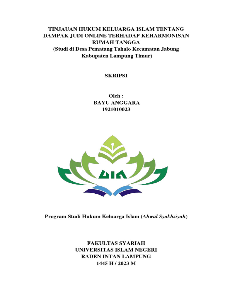 Skripsi Bab 1 Dan 2 | PDF