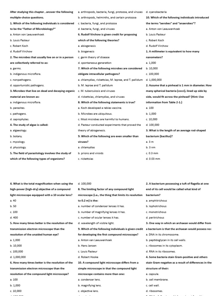 Multiple Choice Assessment | PDF | Bacteria | Dna