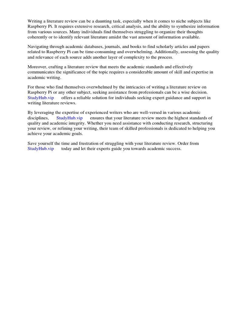 Raspberry Pi Literature Review | PDF | Raspberry Pi | Operating System