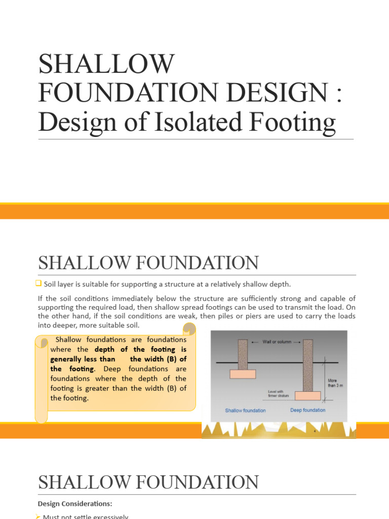 Shallow Foundation Design Report | Download Free PDF | Foundation (Engineering) | Deep Foundation