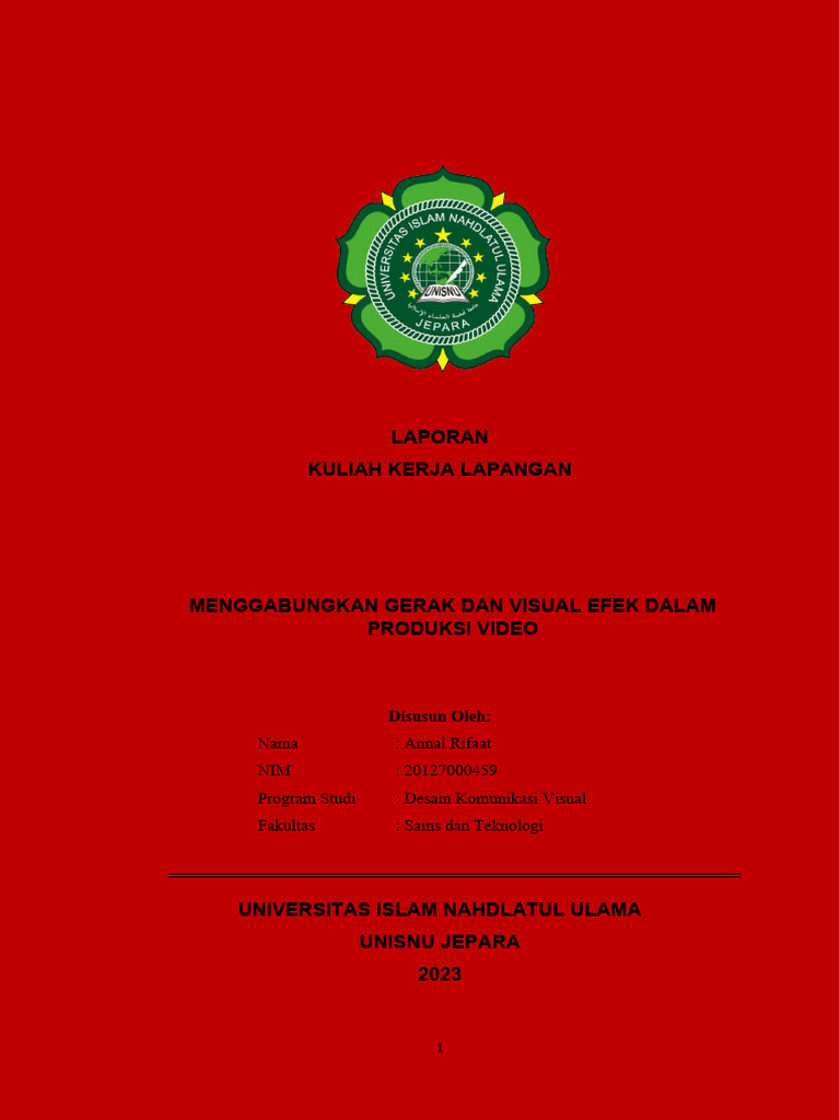 Gerak dan Visual Efek dalam Video | PDF