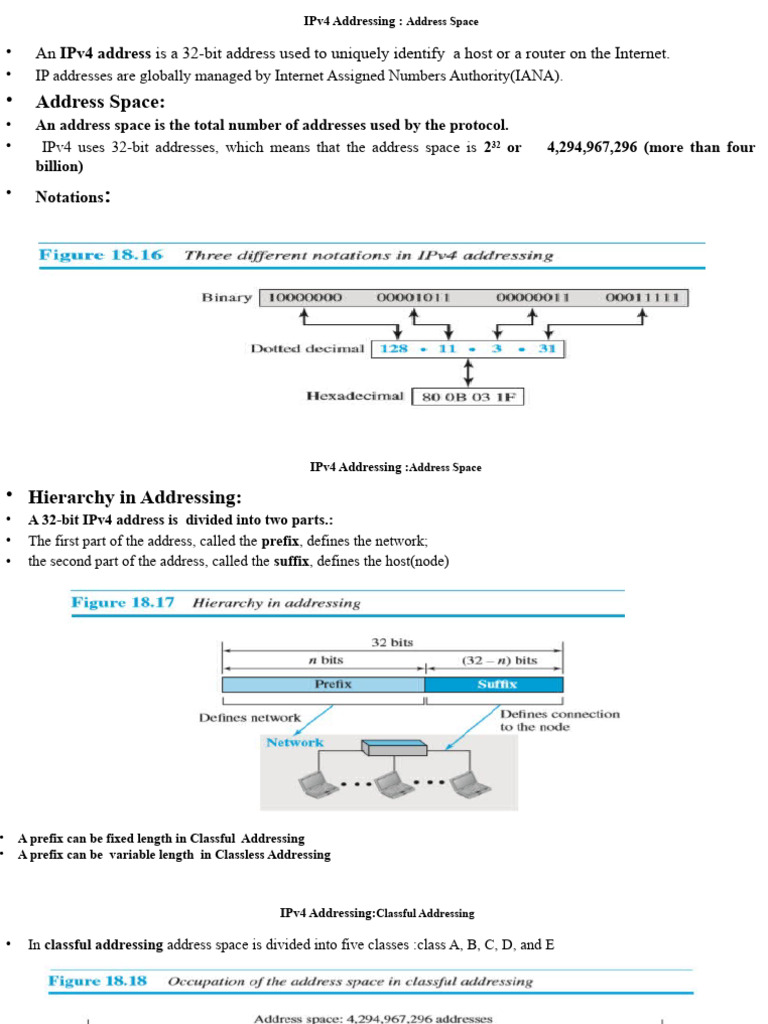 IPv4 Addressing & Classful Subnetting | PDF | Ip Address | I Pv6