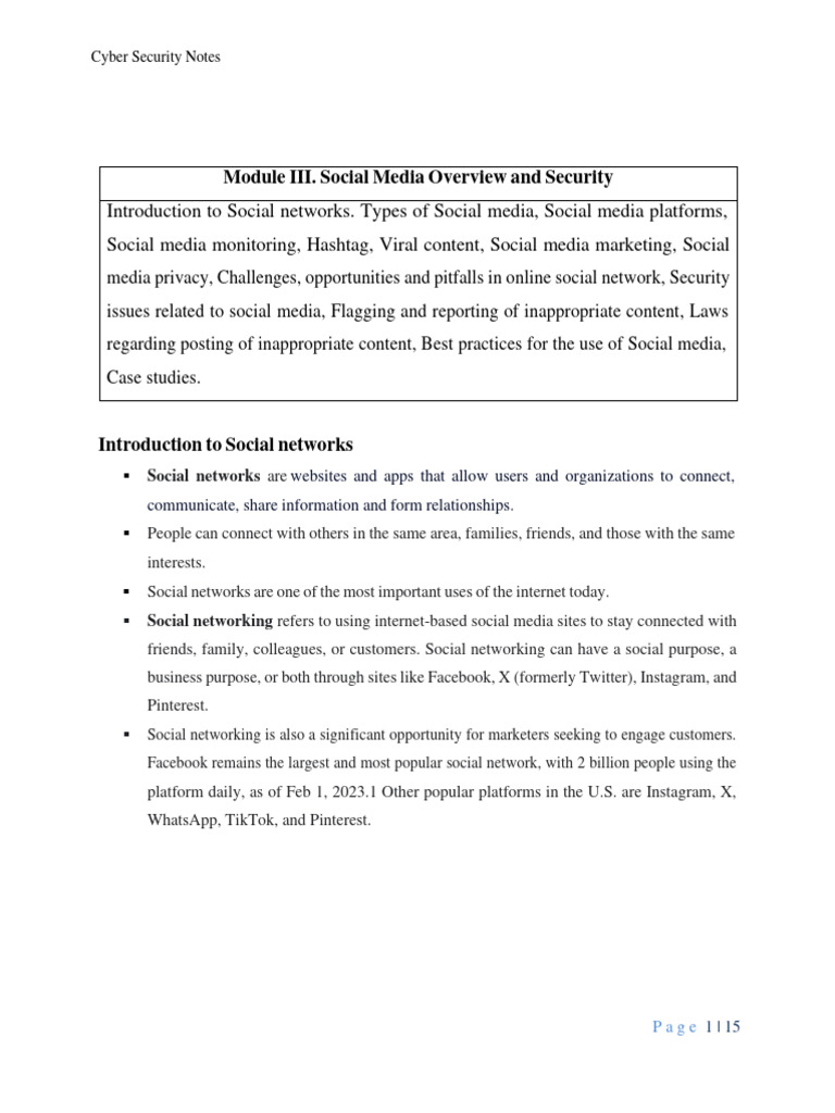 Cyber Security Module-3 | Download Free PDF | Popular Culture & Media ...