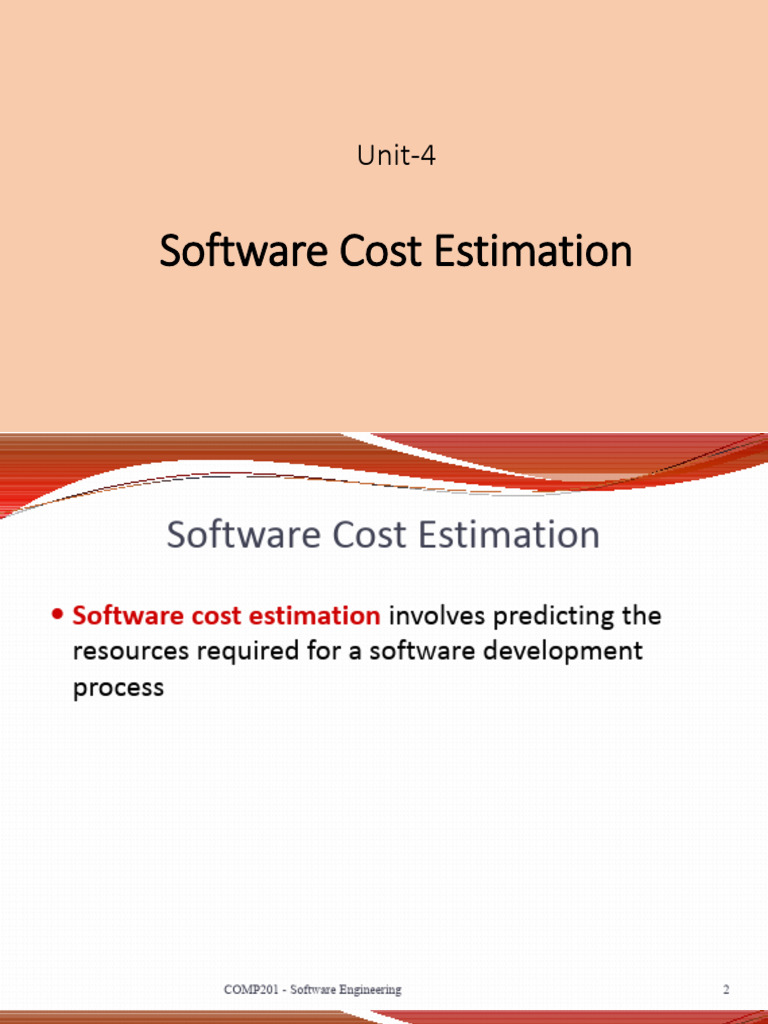 Unit-4-SoftwareCostEstimation-Part-1 | PDF | Software | Programming Unit-4-SoftwareCostEstimation-Part-1 | PDF | Software | Programming