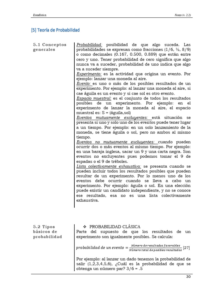 6 Estadistica (Probailidad - Introd) | PDF | Teoría de probabilidad ...