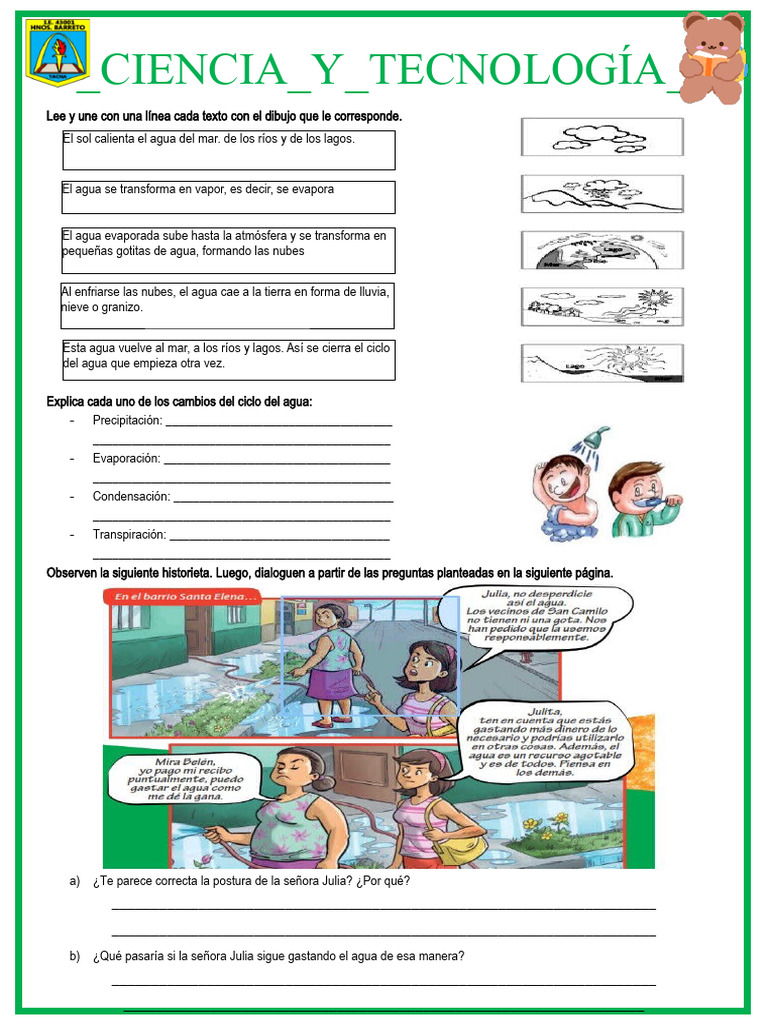 El Ciclo del Agua para Niños | PDF | Agua | Evaporación