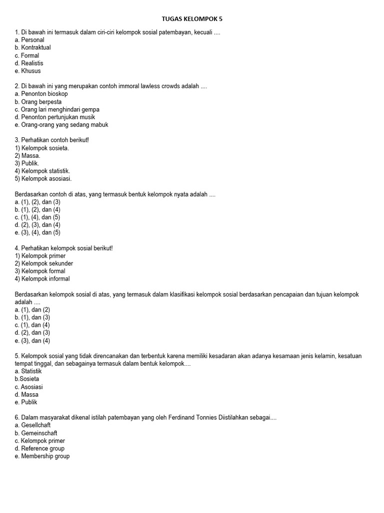 Tugas Kelompok 5 | PDF