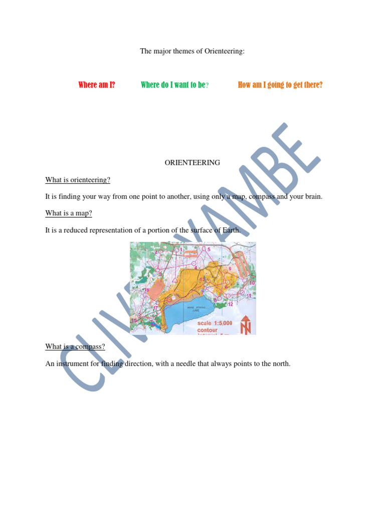 ORIENTEERING | PDF | Compass