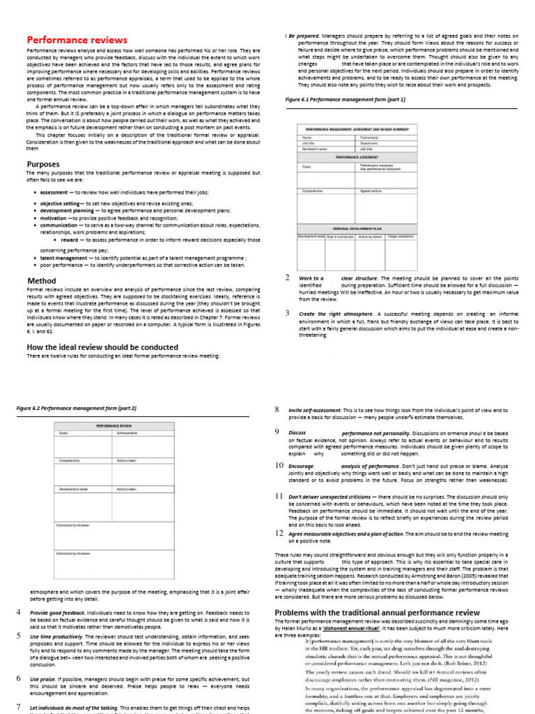 Perf. Mngt. - CHP 6&7 | PDF | Performance Appraisal | Psychological Concepts