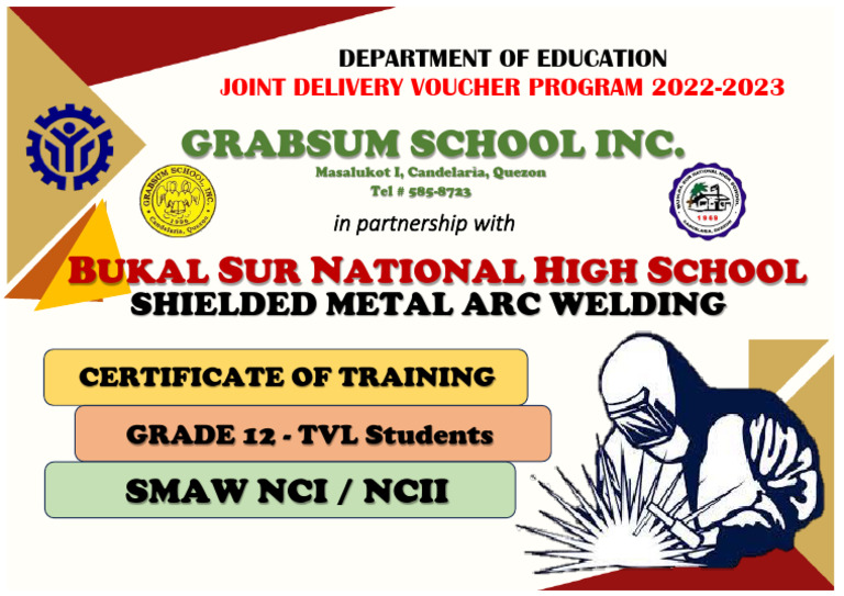 SMAW Training Program 2022-2023 | PDF