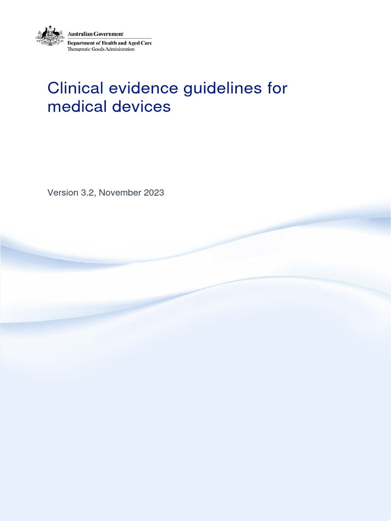 TGA Clinical Evidence v3.2 | PDF | Medical Device | Risk Management