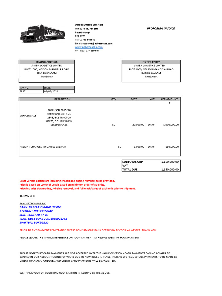 PI 50 Merc | PDF | Payments | Invoice