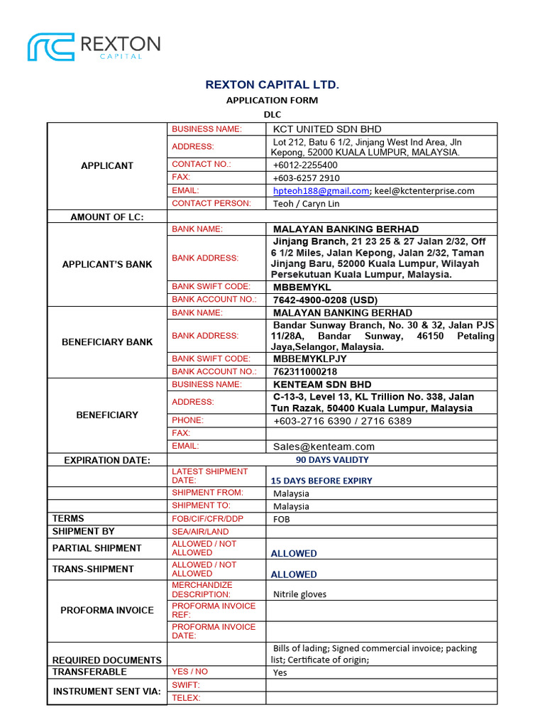 DLC Application Form 2020 | PDF
